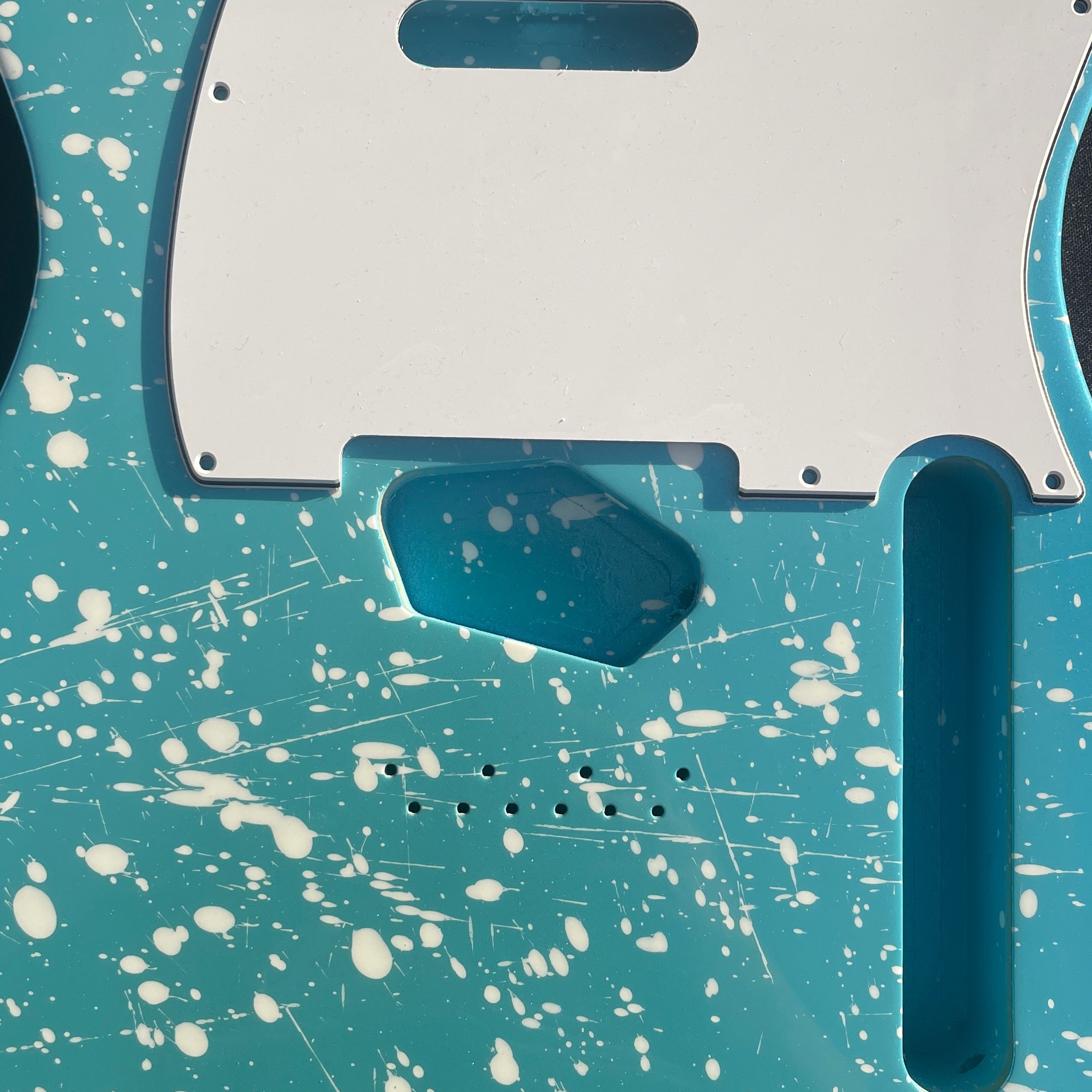 T-Style Body - Blue/White Splatter | Colley Guitars